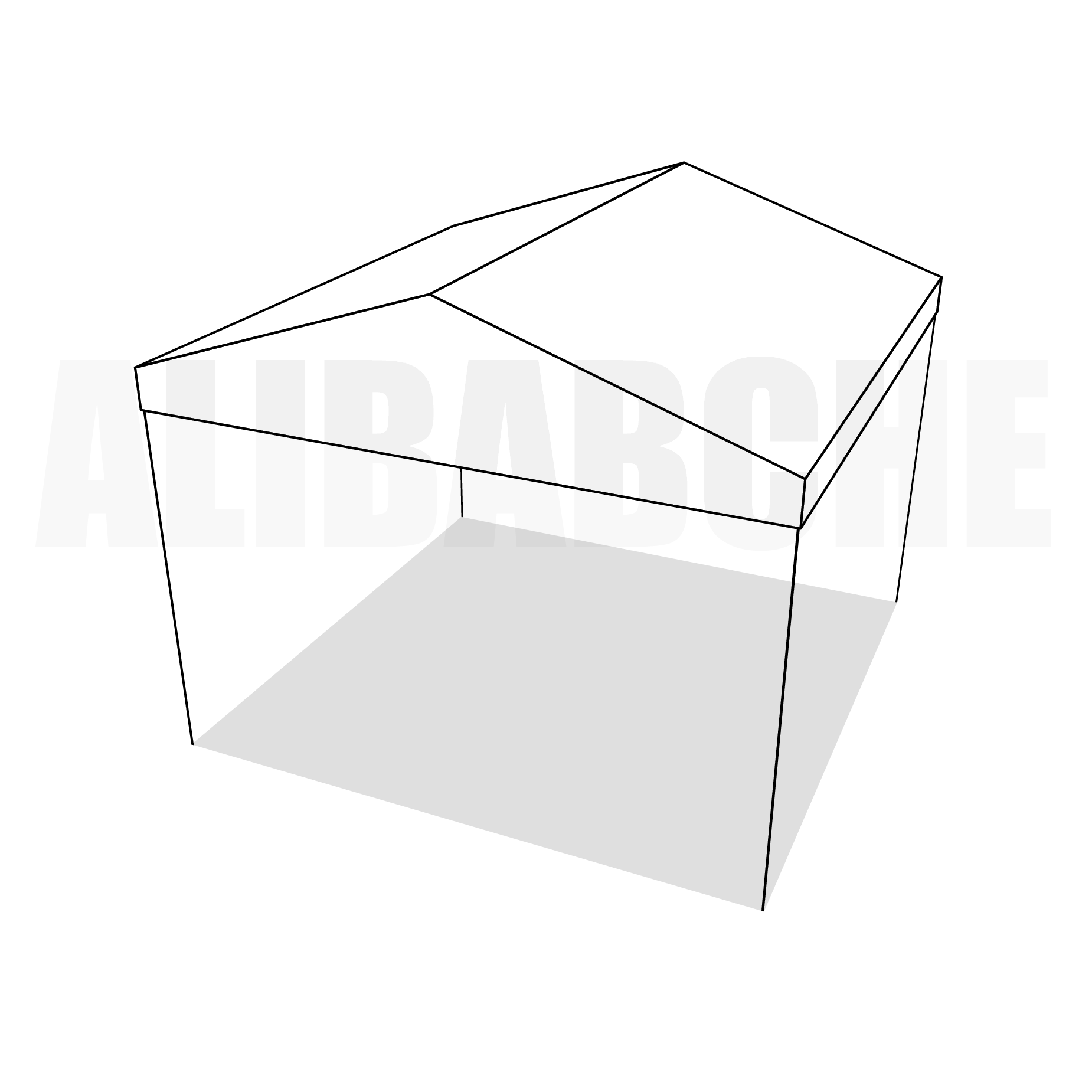 Bâche tonnelle carrée 2 pentes en toile pvc protect cover 705 670gr/m² ...